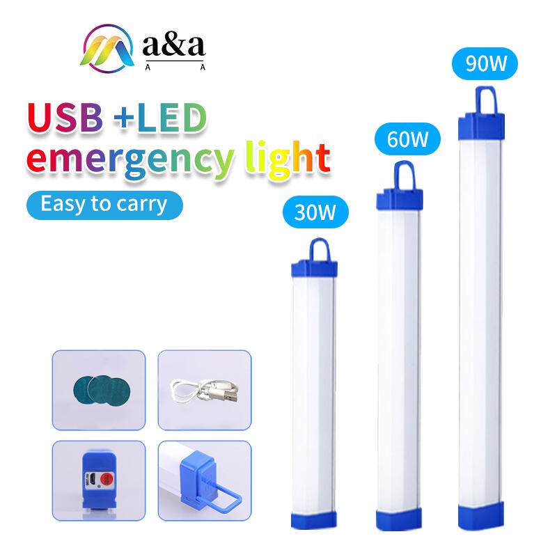 LED Emergency Light USB Rechargeable Light Tube Energy Saving Lamp ...