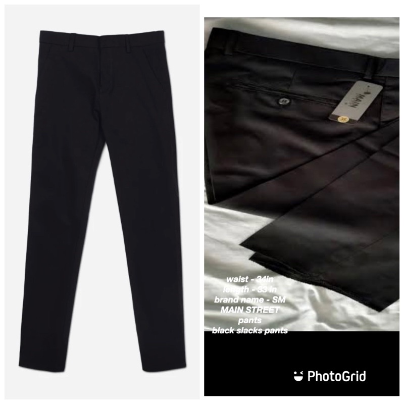 AFFORDABLE SM MAIN STREET BLACK SLACKS FOR MEN | Shopee Philippines