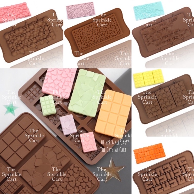 Silicone Chocolate Molder Bar Baking Jelly Resin Crafting Molder ...