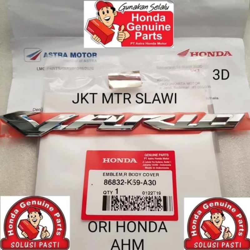 86832-k59-a30 vario 150 Emblem original AHM UNIT PRICE | Shopee Philippines