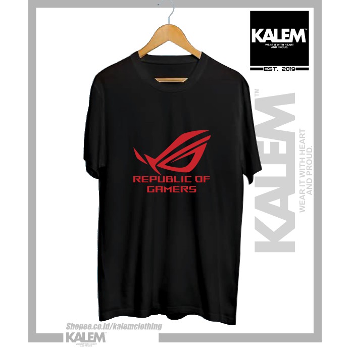 Republic OF GAMERS ROG LOGO T-SHIRTS - KALEMCLOTHING | Shopee Philippines
