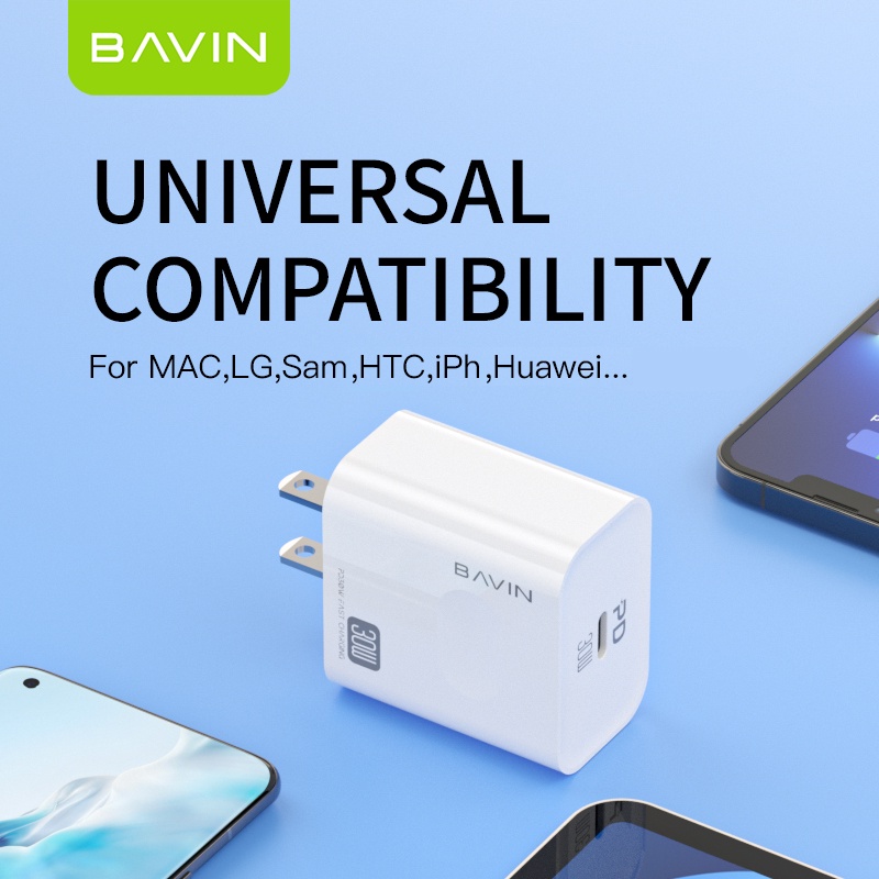 BAVIN PC818 30WPD Fast Charging Universal Wall Charger Type-C ...