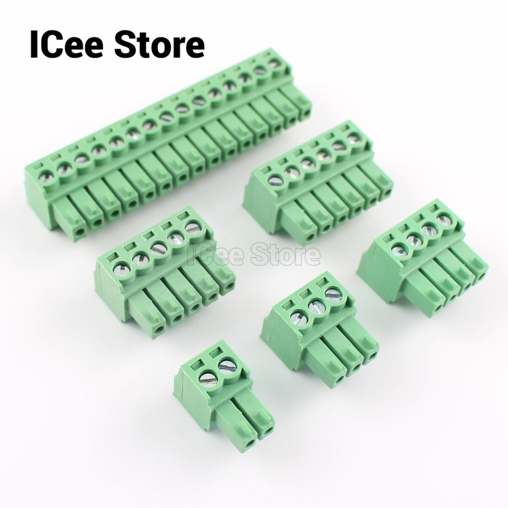5Pair 15EDG 3.81mm KF2EDG PCB Screw Terminal Block Connector Horizontal Socket Vertical Socket ...