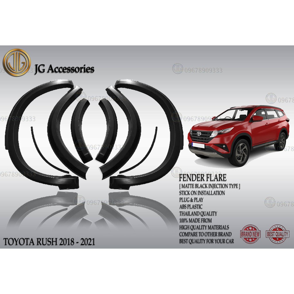 TOYOTA RUSH 2018-2023 OEM SLIM FENDER FLARE INJECTION TYPE/FENDER ...