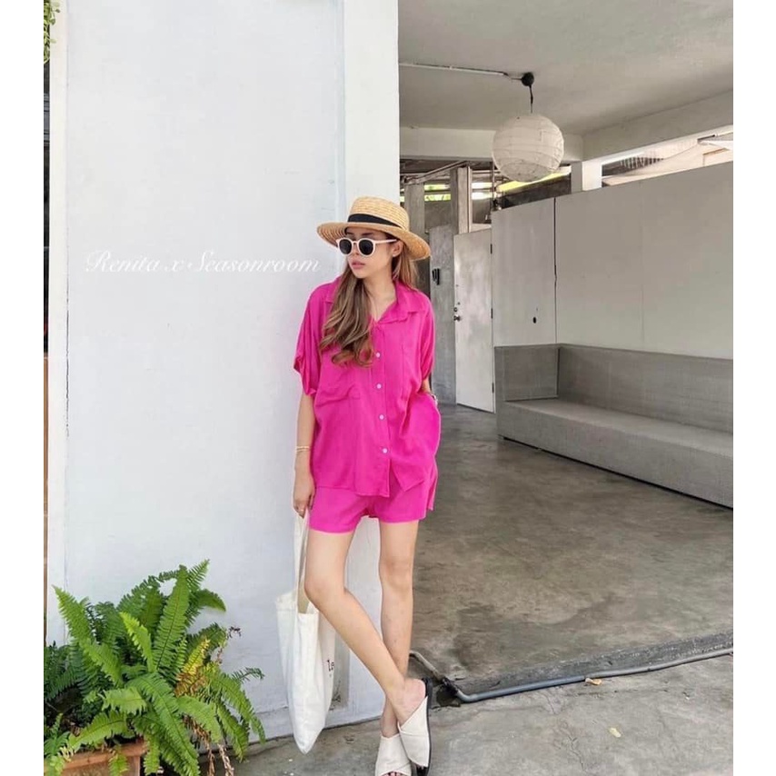 3168 Button Down Polo Terno Short | Shopee Philippines