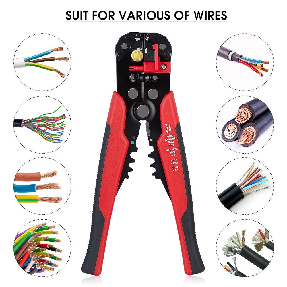 Professional Automatic Wire Striper Cutter Stripper Crimper Pliers ...