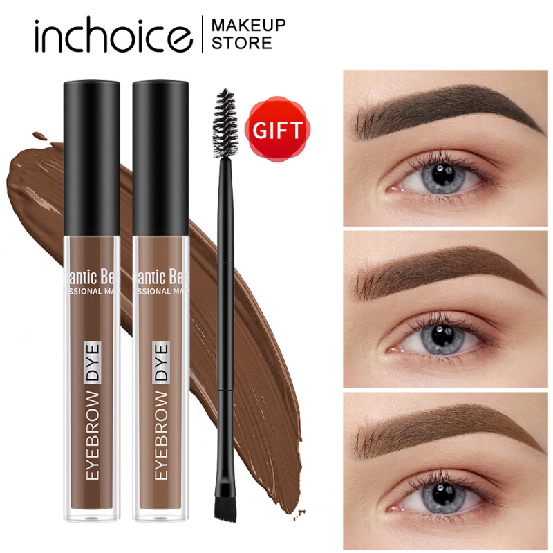 Eyebrow Gel Makeup Kit with Brush Brow Tinted Dye Waterproof 24H Long ...