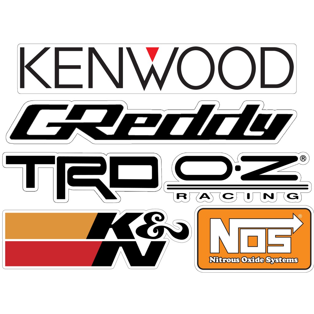 Racing Sponsor Brand Logos Ver. 2 Vinyl Sticker Pack (Stickers for ...