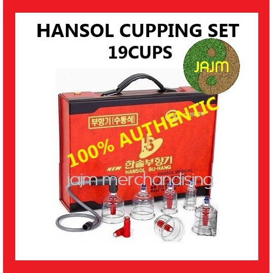 100% AUTHETIC HANSOL BU-HANG Korean Cupping Set , 19 cups in different ...