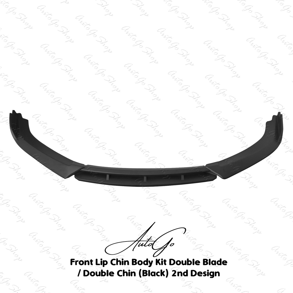 Kia Rio Front Lip Chin Body Kit Double Blade / Double Chin (Black) 2nd ...