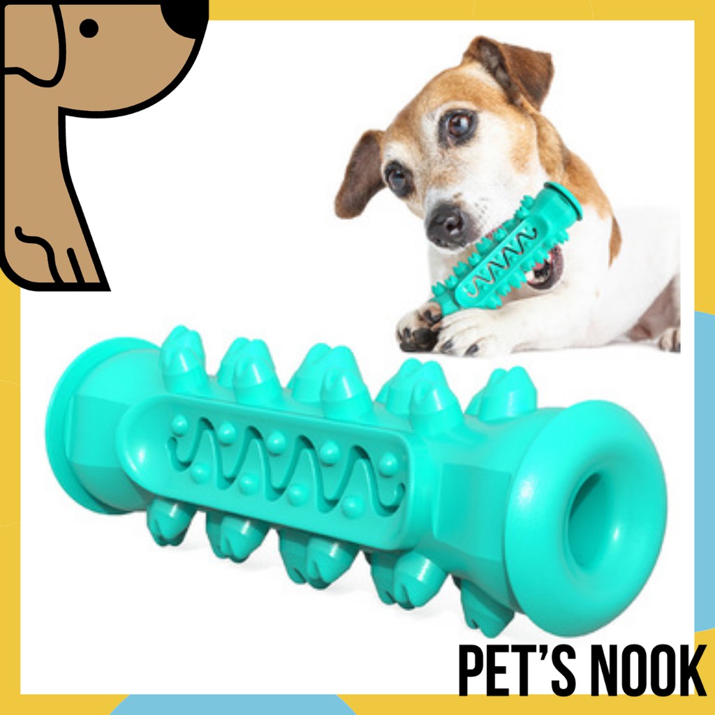 Teeth Cleaning TPR Serrated Molar Rod Dog Toothbrush Chew Play Bite Pet Dog Toy for Pet | Shopee ...