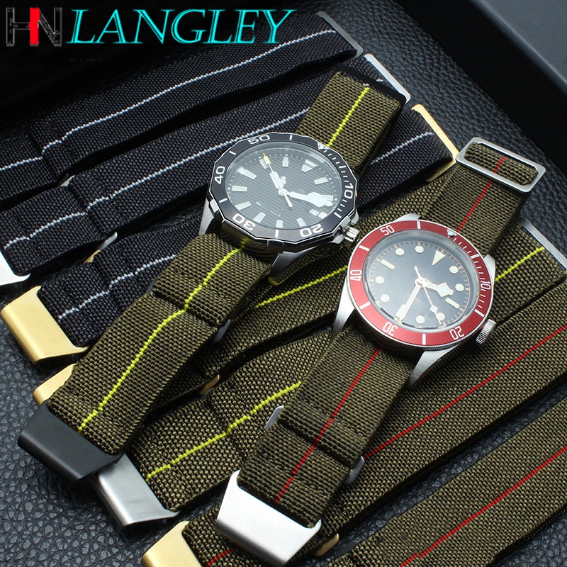 ZULU Nato Watch Band 60's French Troops Parachute Elastic Watch Bands ...