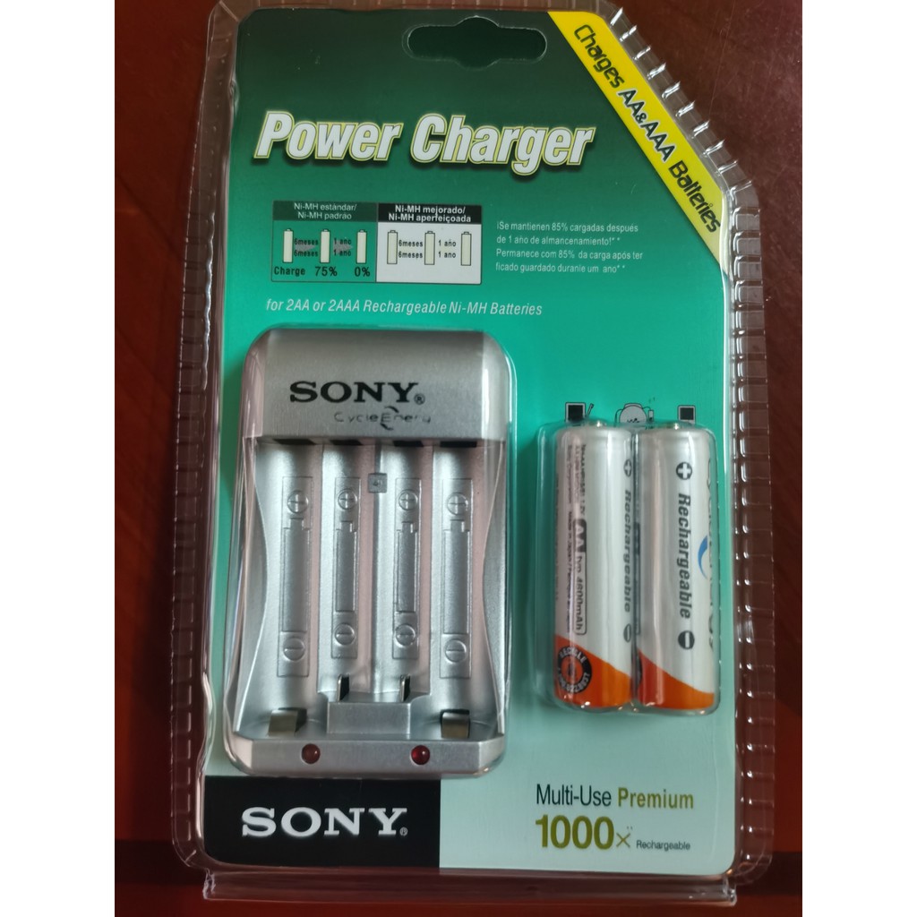 AA and AAA battery charger Sony Compact Charger With Rechargeable ...