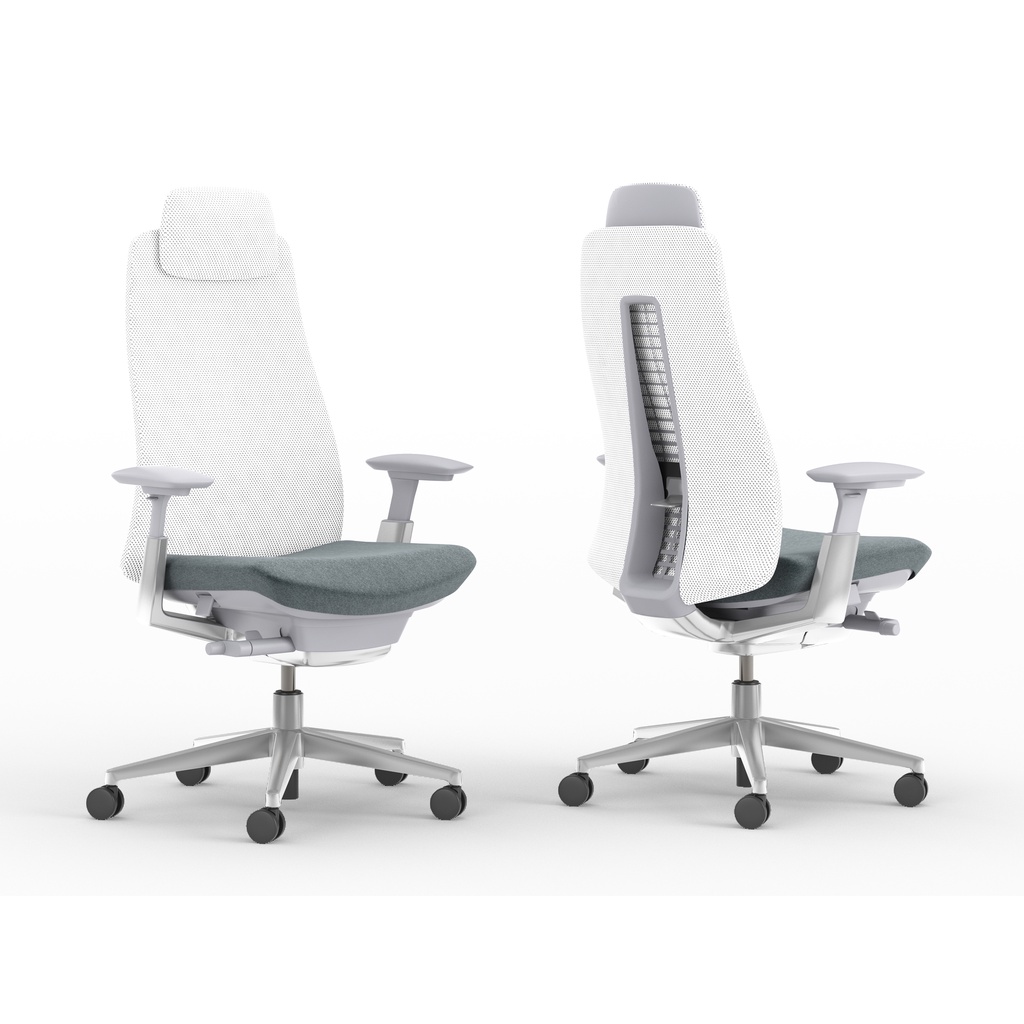 Haworth Fern Executive Office Chair Moonflower/Oyster SEFNEM7‐MB0MF ...