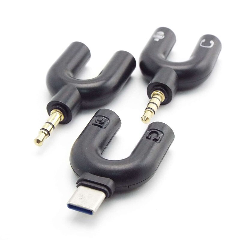 3.5mm Male Jack to Headphone Converter Plug Type C Microphone Headphone ...