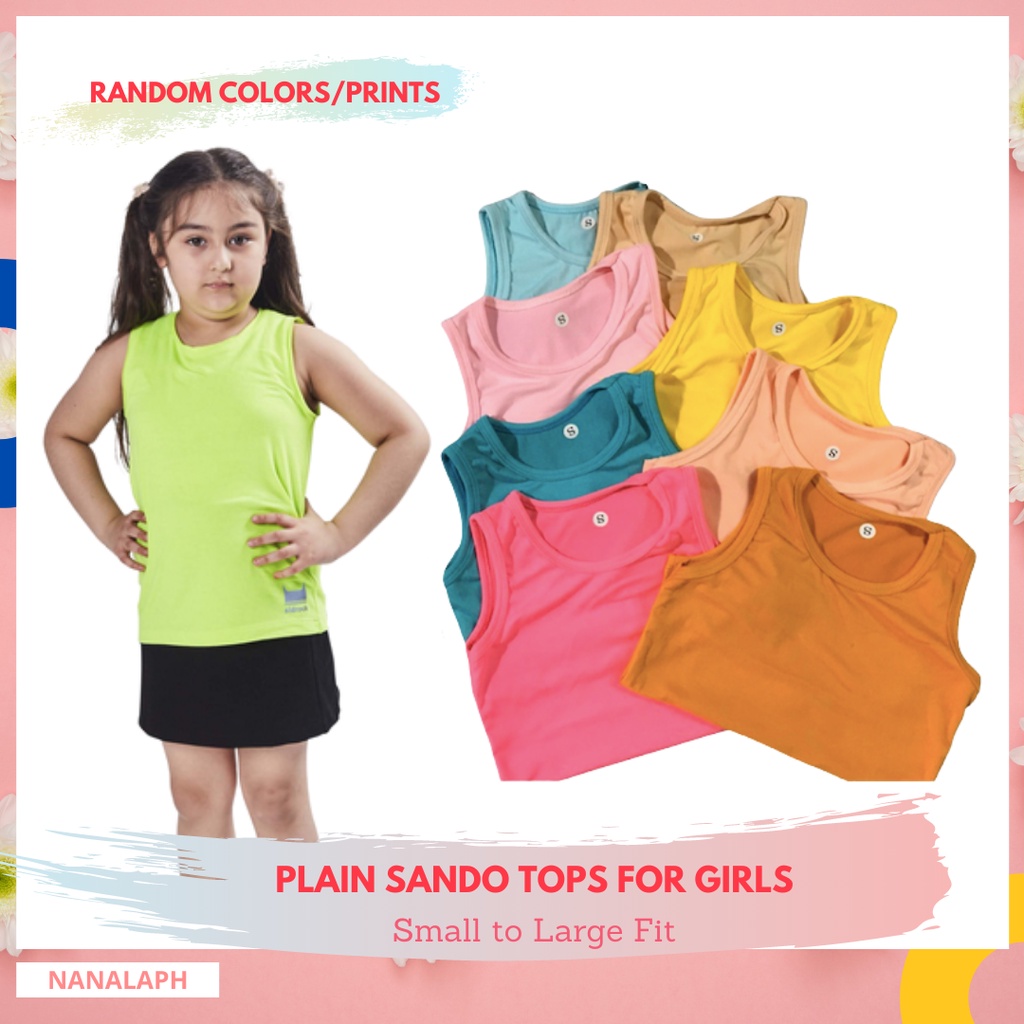Plain Sando Blouse for Kids *PASTEL COLOR* [Small to Large] - Heide ...