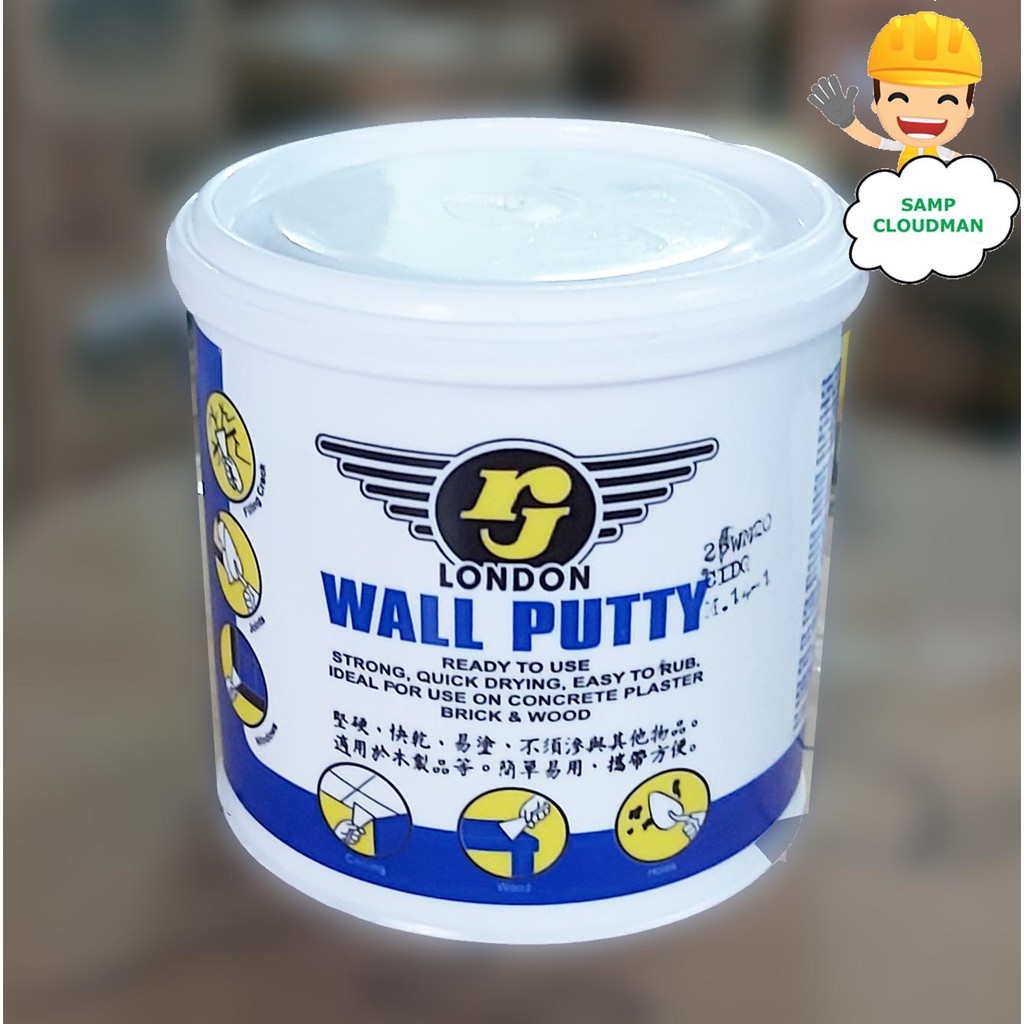 RJ London Wall Putty 1/2 or 1 or 5 Kg Ready To Use For Concrete Wood ...