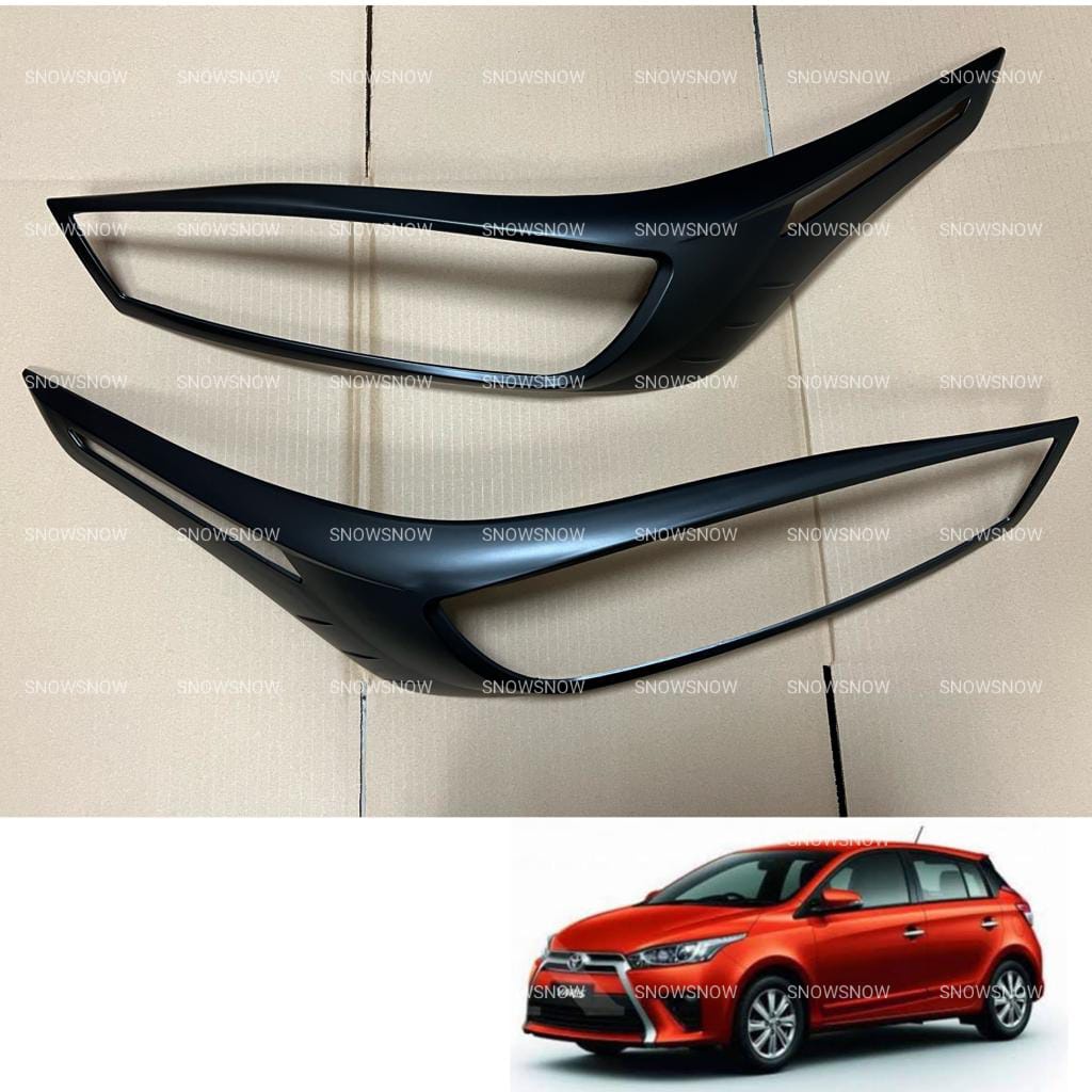 Grand All New Yaris 2014 2016 2017 Black Chrome Headlight Garnish ...