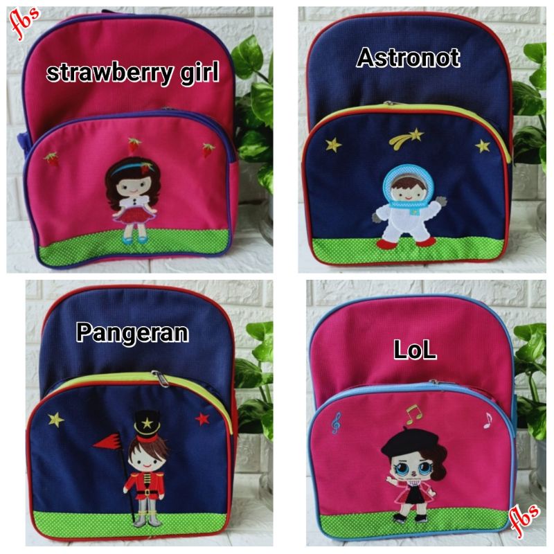 Kindergarten Backpack Embroidery Backpack Character School Children ...