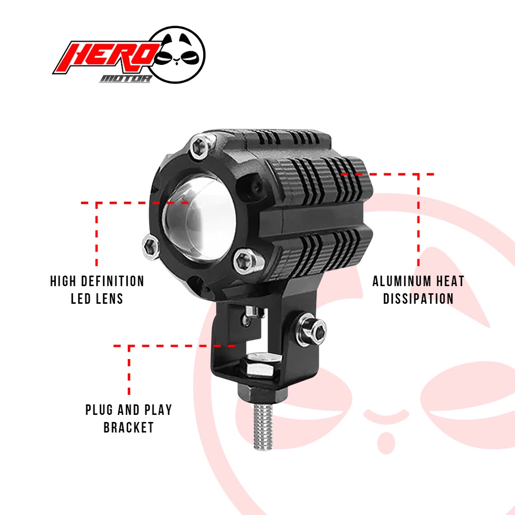 Firefly Brand Mini Driving Light V6 High and Low Beam White and Yellow ...