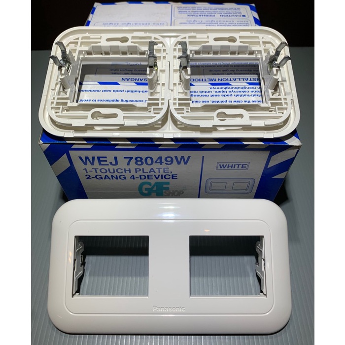 Panasonic/wide SERIES/FRAME PLATE 2 GANG 4 DEVICE - WEJ78049W | Shopee ...