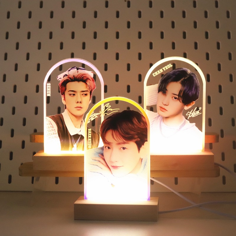 Kpop EXO Plug-in Wooden Lamp Sign Night Light | Shopee Philippines