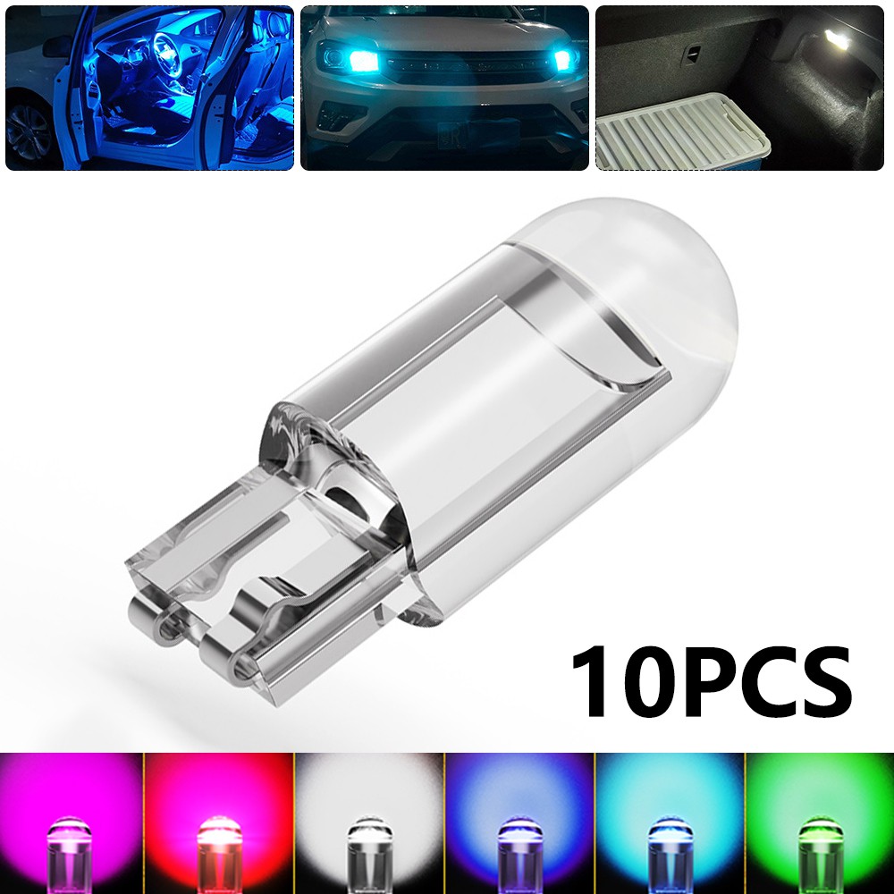 10PCS T10 Led Lights w5w 2825 Peanut Bulb Car Motor Parklight Plate ...