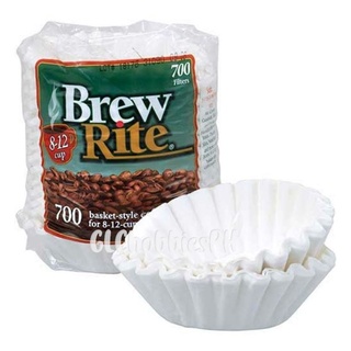 BREW RITE Coffee Filters basket style for 8 to 12 cups 700CT Disposable ...