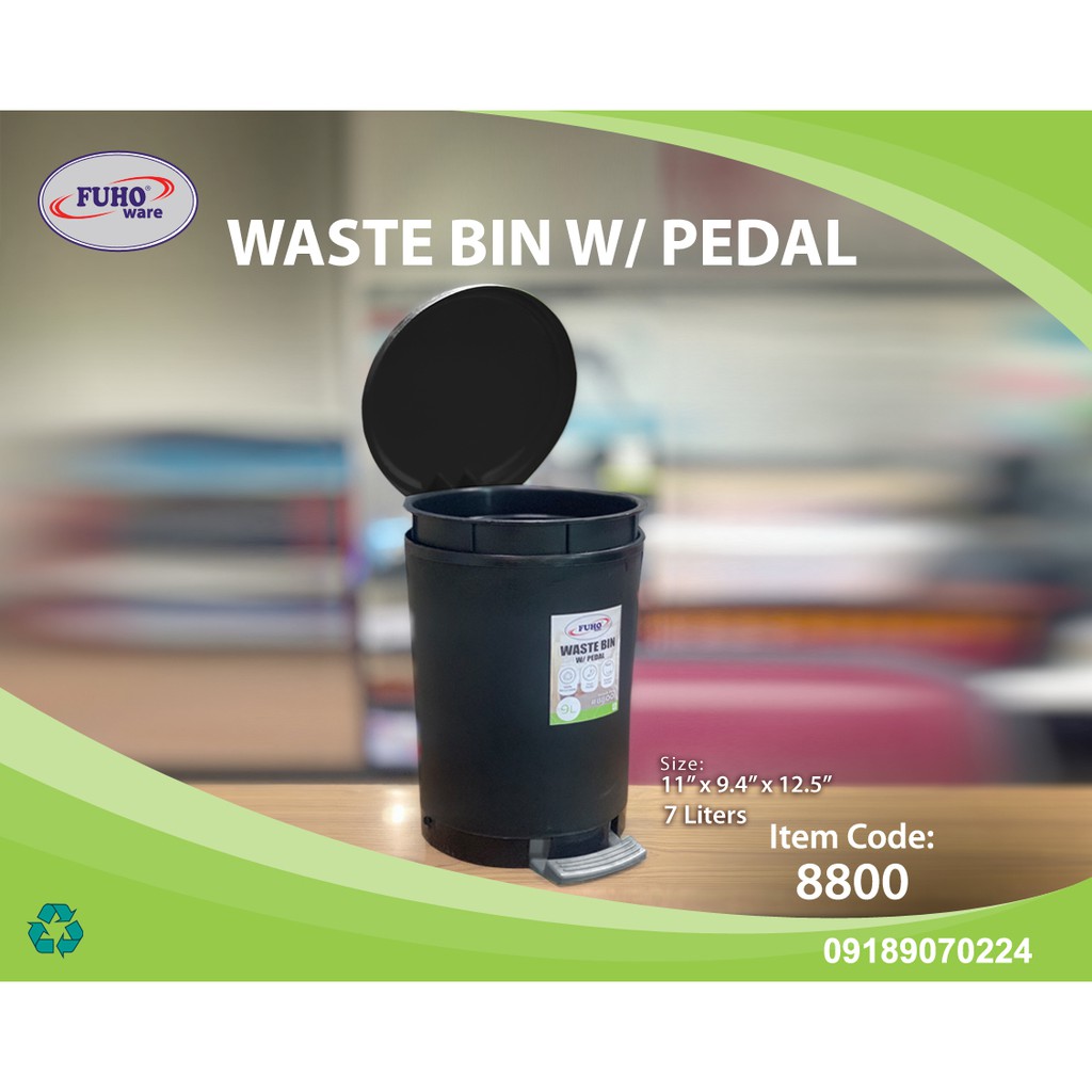Trash Bin with Pedal (trash can, garbage bin, waste can, waste bin ...