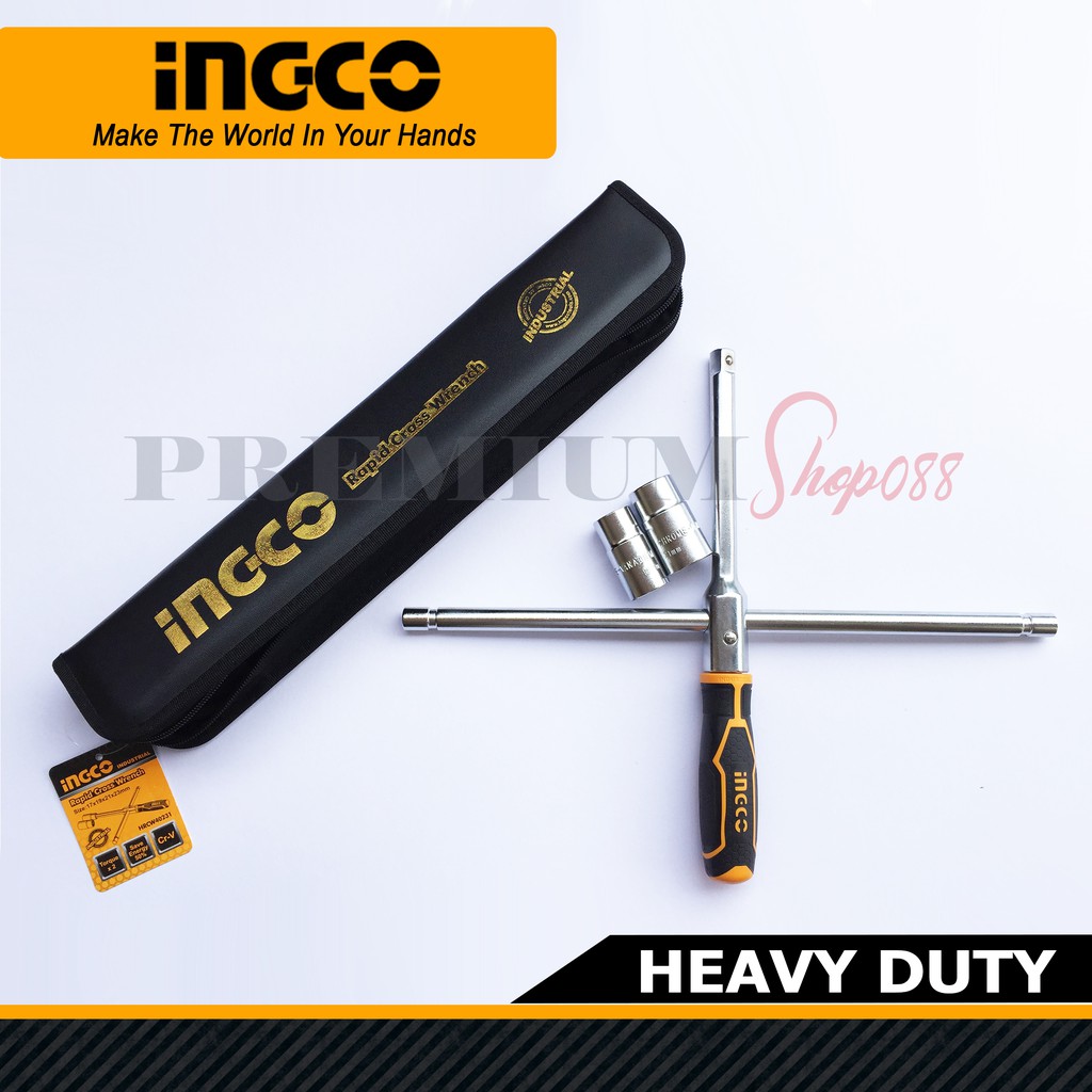 INGCO Rapid Cross Tire Wrench 17x19x21x23 17mm 19mm 21mm 23mmHRCW40231 ...