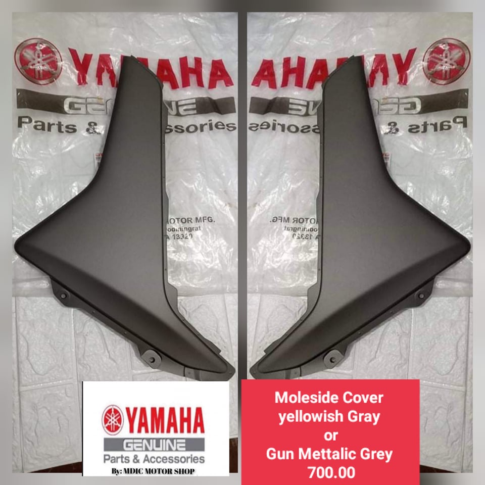 MOLE SIDE COVER 1 AND 2 YELLOWISH GRAY OR GUN METTALIC GREY GREY NMAX ...