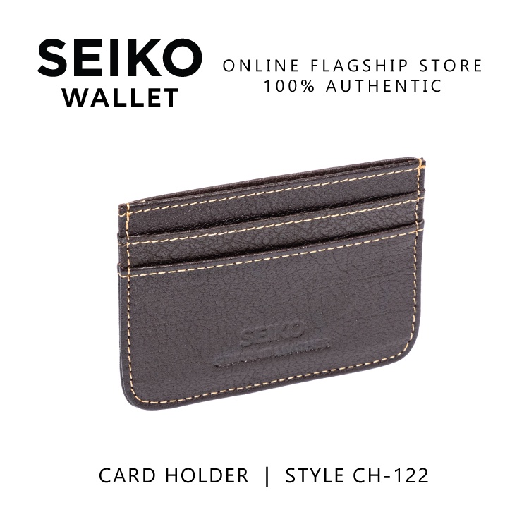 Seiko Wallet Genuine Leather Slim Card Holder CH-122 | Shopee Philippines