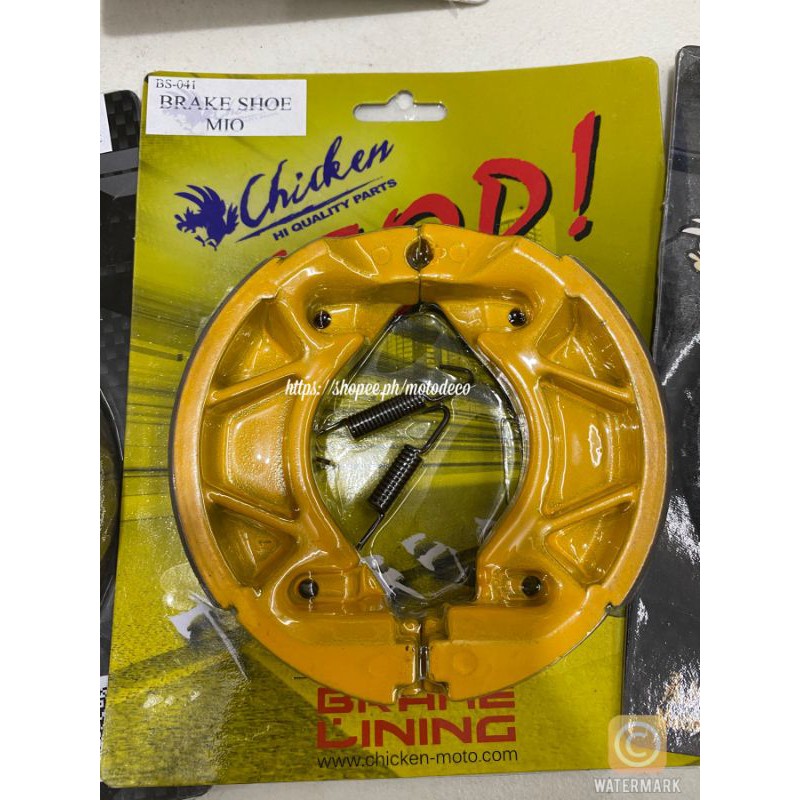 CHICKEN STOP Brake Shoe MIO/SKYDRIVE/HAYATE/BEAT/CLICK | Shopee Philippines