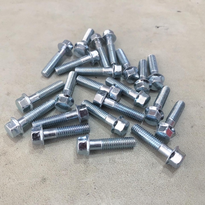 MESIN Flangebolt 6x20 engine block bolts [PACKAGE 50 pcs] | Shopee ...