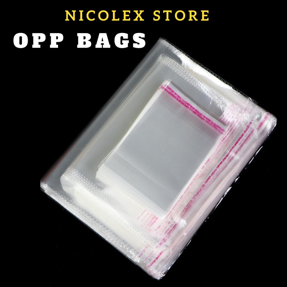 *NICOLEX* OPP Bags Small, 100pcs, OPP, Clear Small Self-Adhesive Bag ...