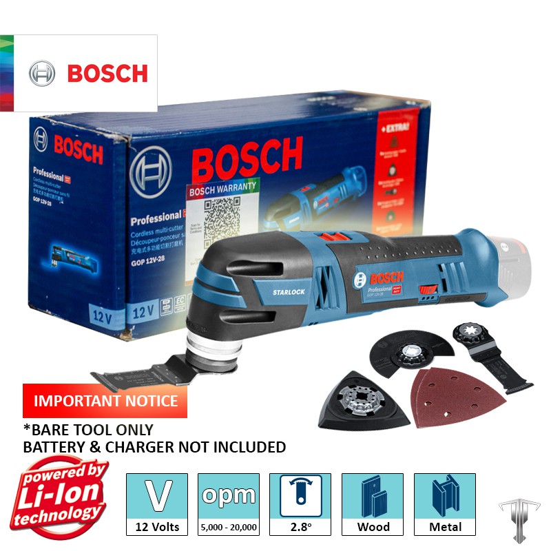 Bosch GOP 12V-28 Professional 12 V Brushless Cordless Multi-cutter ...