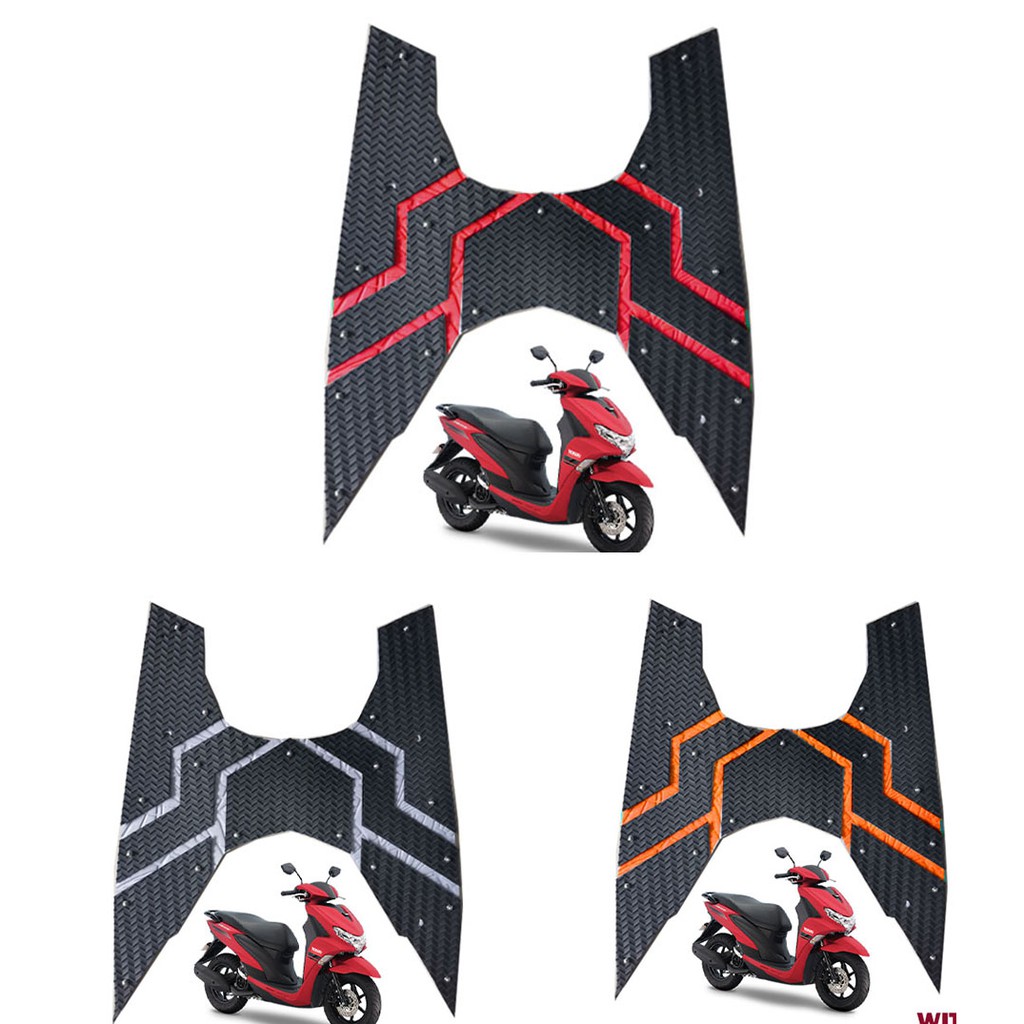 Yamaha Mio Gravis v1 2019-2022 Rubber Matting stripe Design w Stainless ...