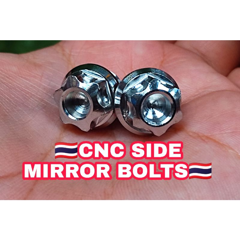🇹🇭 CNC SIDE MIRROR BOLTS GEAR DESIGN YAMAHA / HONDA (ORIGINAL) | Shopee ...