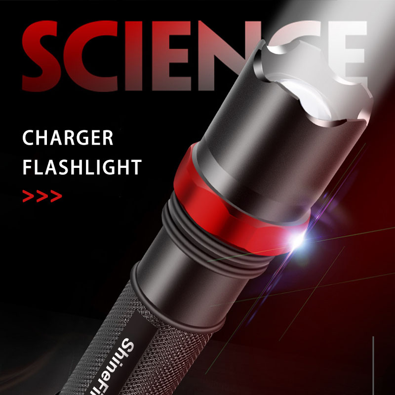 USB Charger Flashlight Torch Rechargeable Tactical Torch Flashlight ...