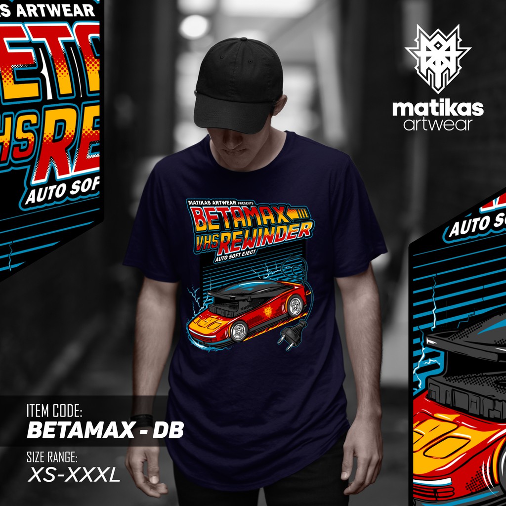 Matikas Artwear Rewinder T-Shirt (Navy Blue) | Shopee Philippines