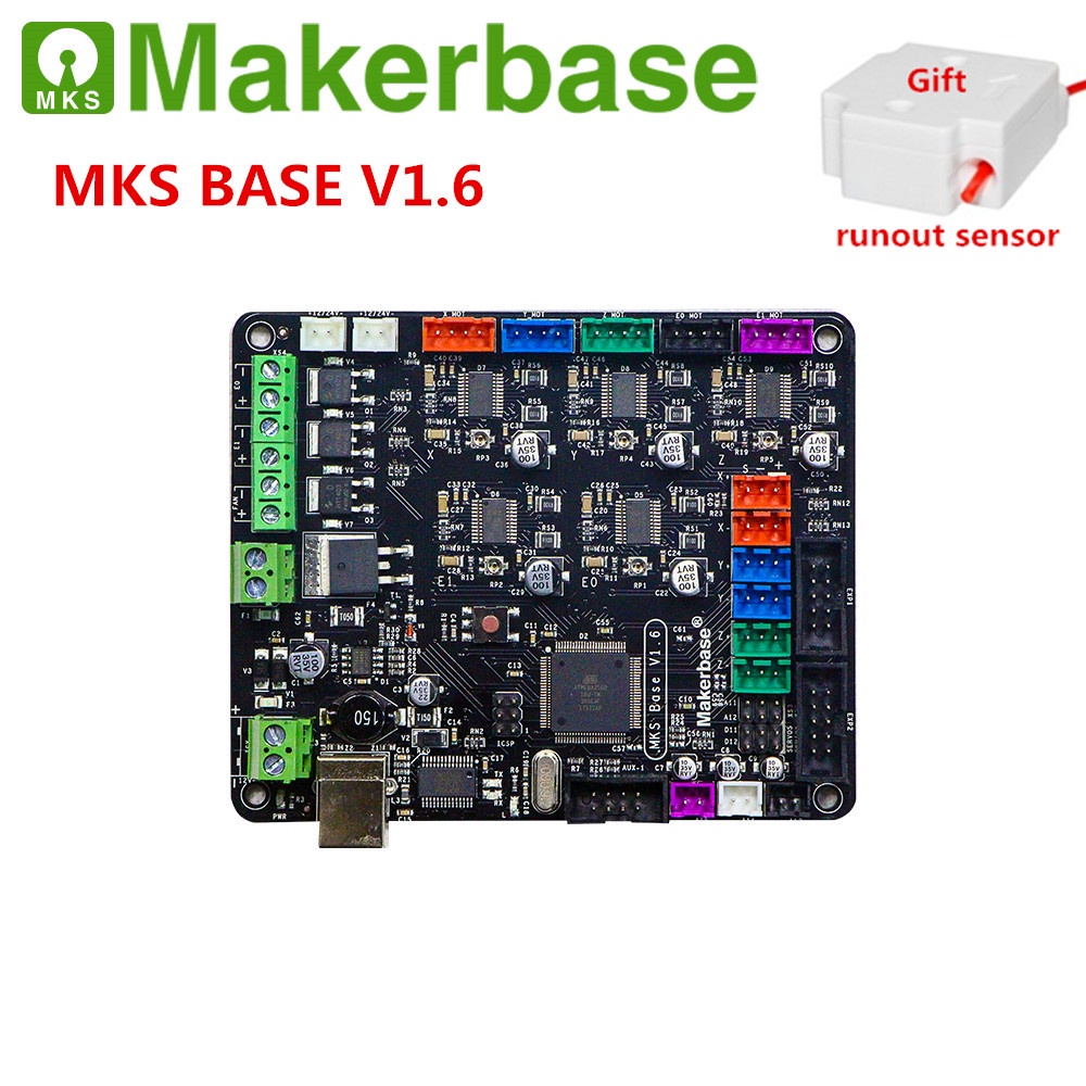 MKS BASE V1.6 3D printer motherboard integrated circuit card compatible ...