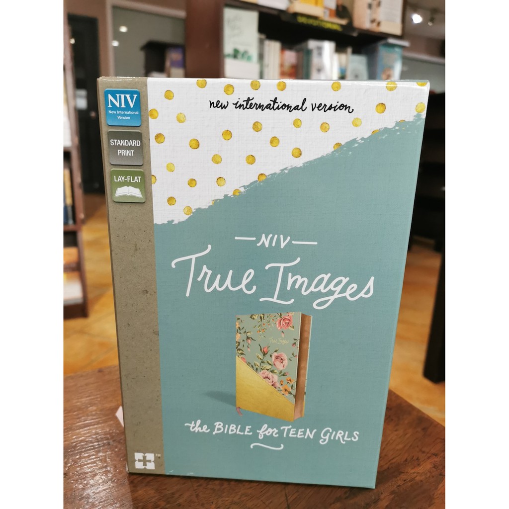 NIV True Images Bible for Teen Girls (Imitation Leather, Blue/Gold ...
