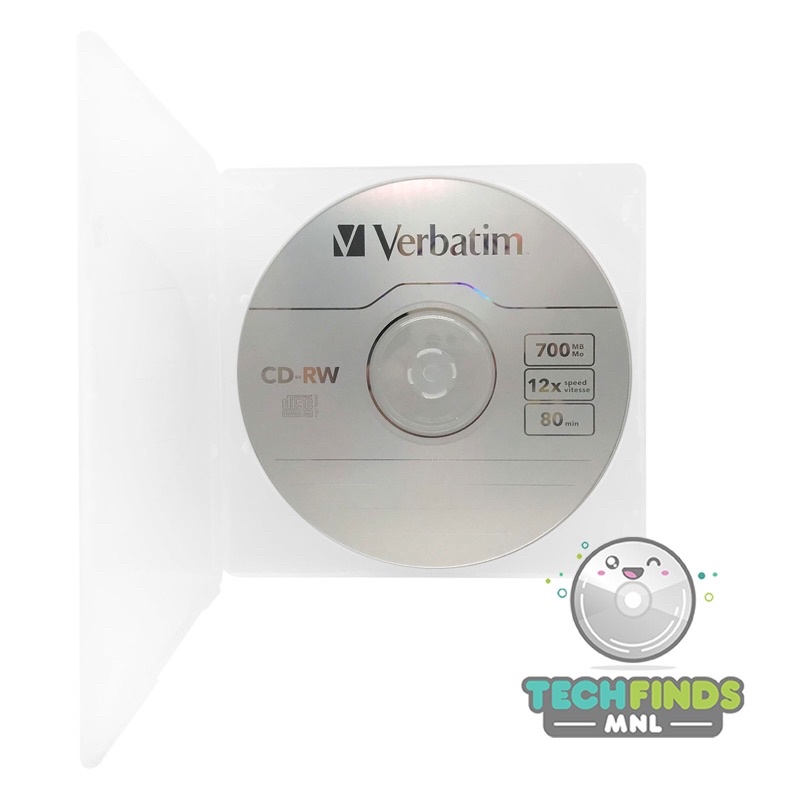 Verbatim CD-RW / CDRW 700MB Blank Disc with PP Slim Case (1 PC. ONLY ...
