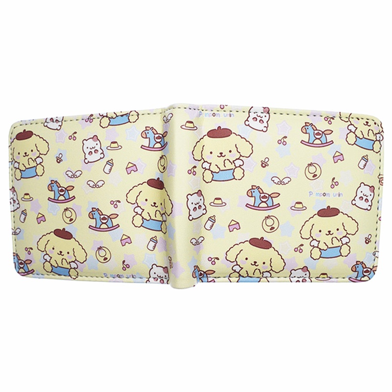 Anime Cartoon Short Mini Wallet Pompompurin Wallet PU Leather Short ...