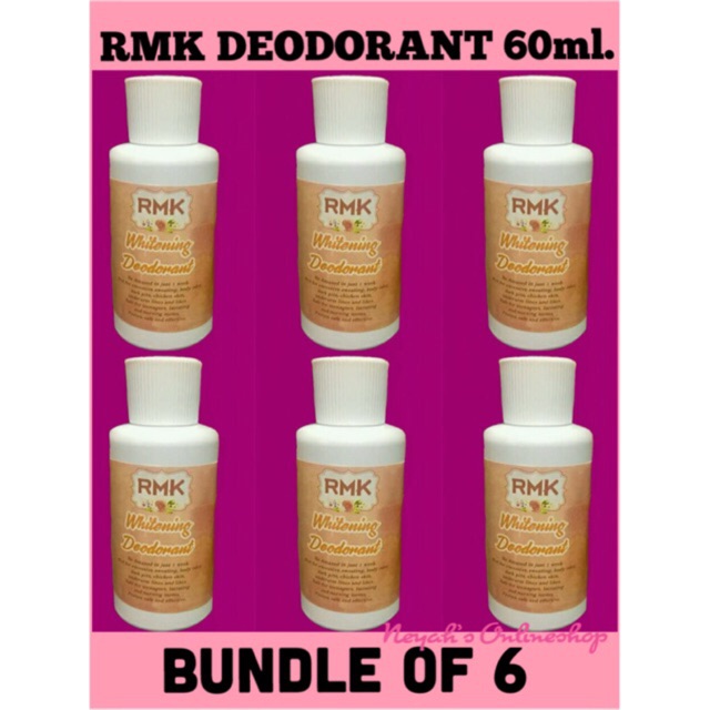 RMK Whitening Deodorant 60ml. Bundle of 6 (2025 EXPIRY) | Shopee ...