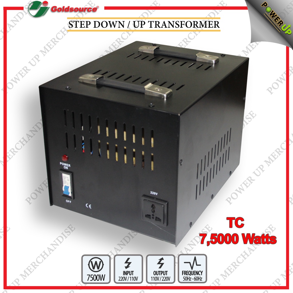 Golsource TC-7500 Watts Step Down / Step Up Transformer | Shopee ...