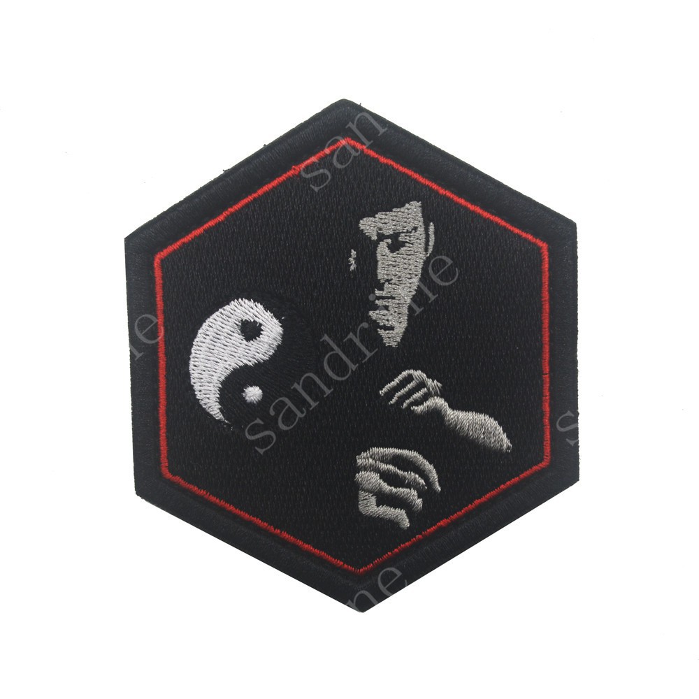 Bruce Lee Tai Chi Army Badge Tactical Morale Embroidered Patches ...