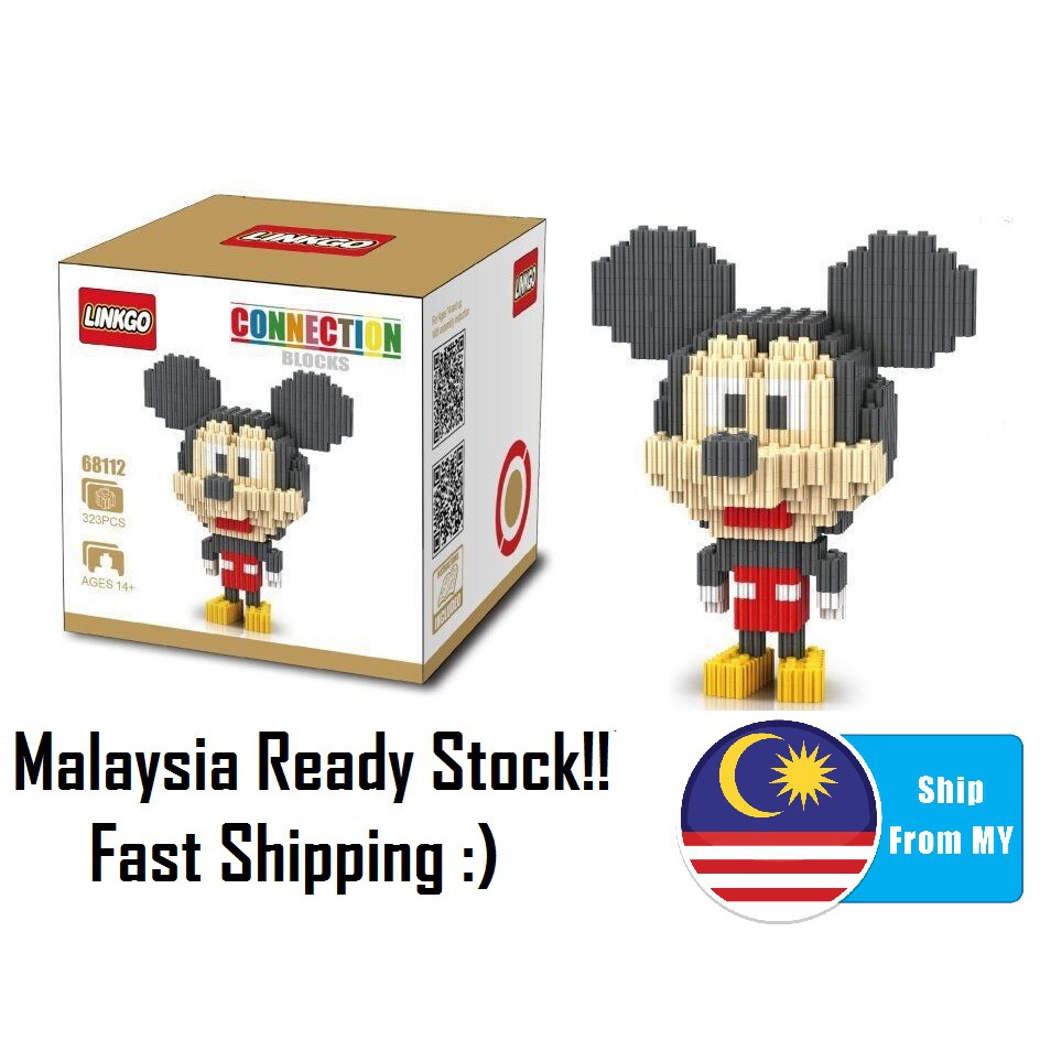 68112 Linkgo Mickey Mouse Connection Blocks (323 Pcs) | Shopee Philippines