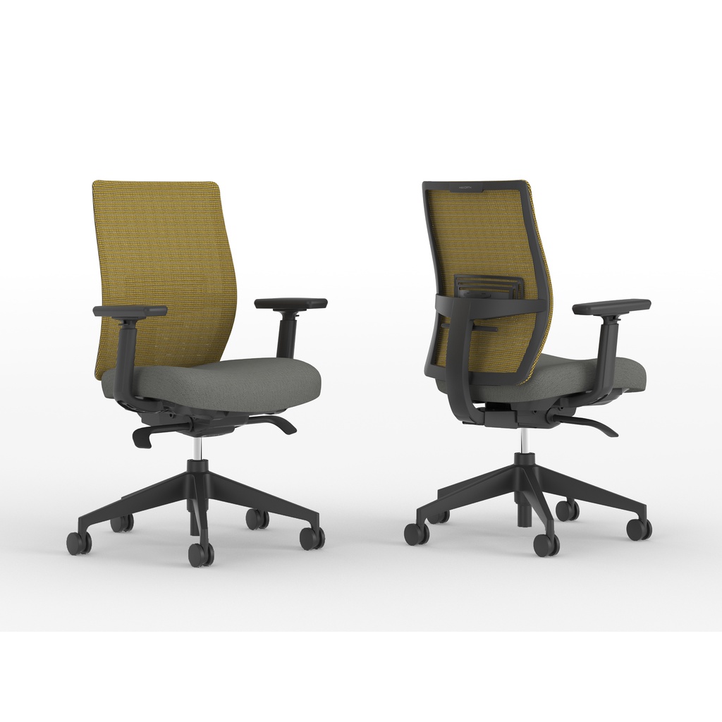 Haworth Aloha Active Task Chair (Rapini Yellow/Lexington Grey) by ...