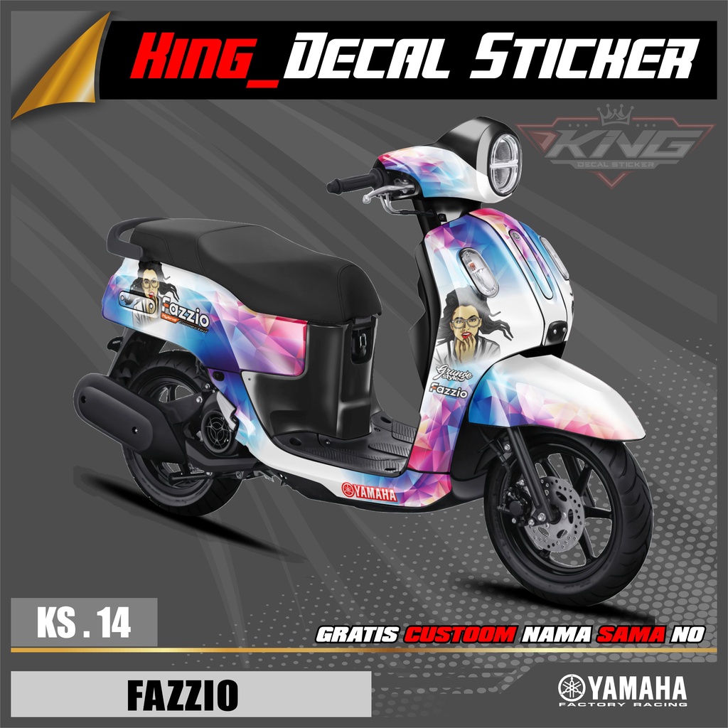 Yamaha Fazzio Full Body Sticker Decal - Fazzio Motorcycle Variation ...